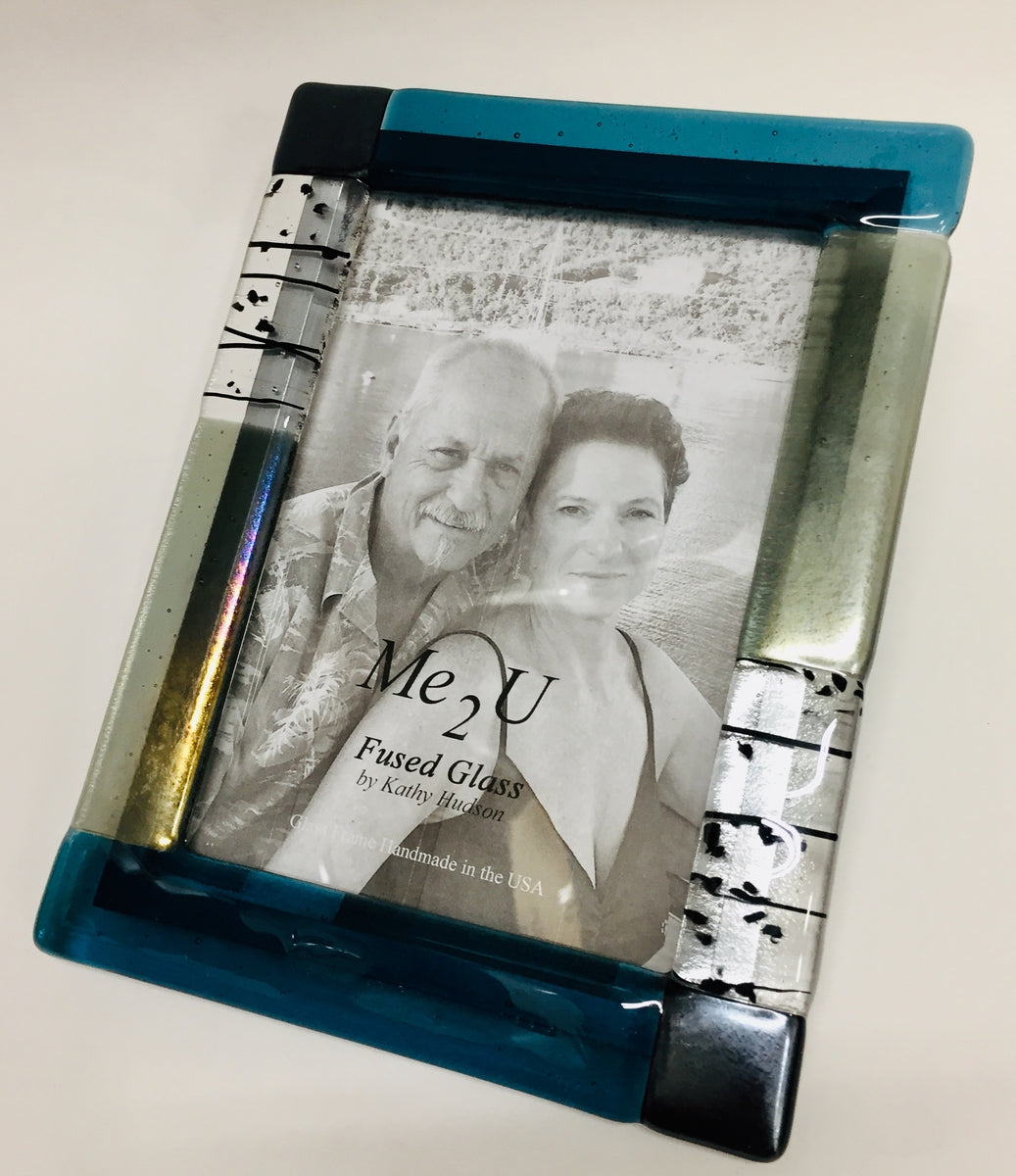 Steel Blue Fused Glass Frame 5X7 – Appalachianspring.com